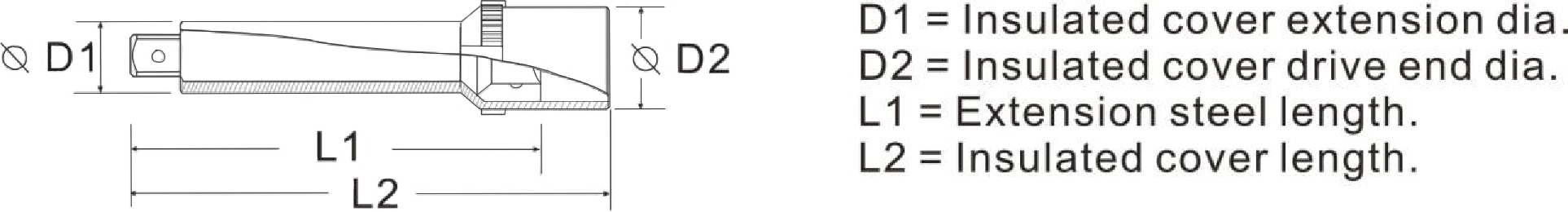 1/2″ VDE Insulated Extension Bar – William Tools